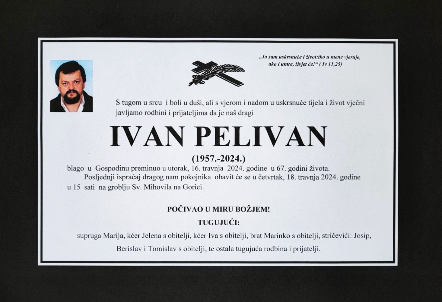 Ivan Pelivan | Osmrtnice Livno
