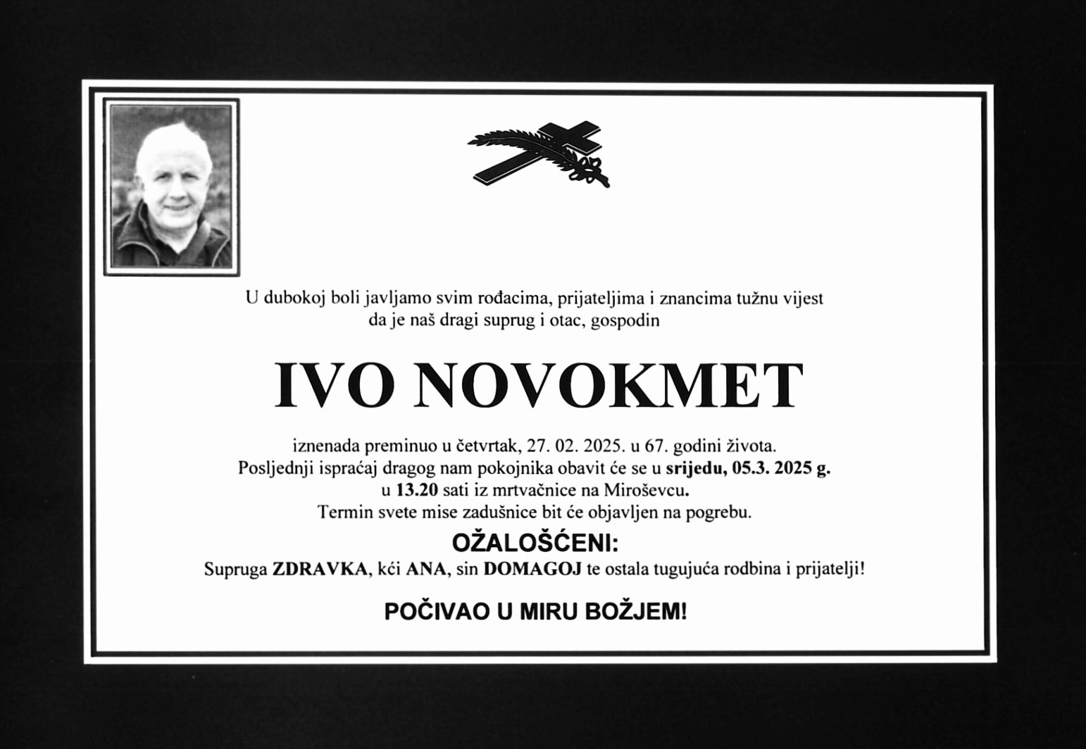 Ivo Novokmet | Osmrtnice Livno